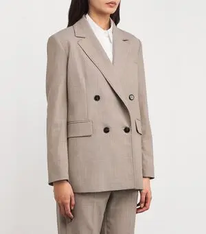 Max & Co. Double-breasted Virgin Wool Blazer - Beige