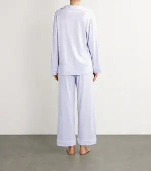Eberjey Gisele Long Piped Pyjama Set - Blue