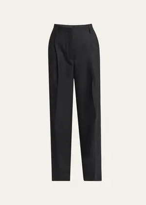 Dries Van Noten Porter Straight Leg Wool Pants