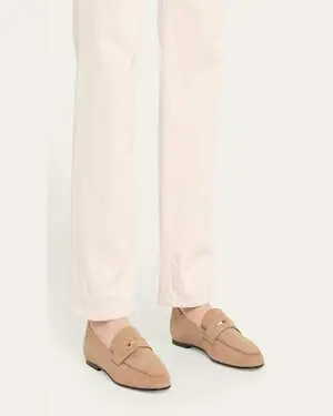 TOD'S Suede Bar Loafers