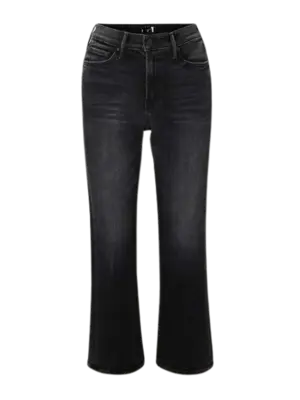MOTHER MOTHER The Outsider Flood Bootcut Jeans Black