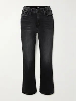 MOTHER The Outsider Flood Bootcut Jeans - Black
