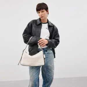 COACHTOPIA Alter/ego Slouchy Shoulder Bag In Upcrafted Leather - Chalk