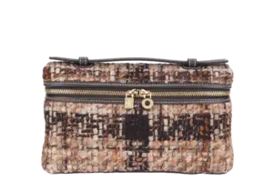 Loro Piana Extra Pocket L19 Andre Tweed Gold Hardware With Two Straps