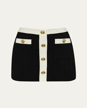 L'AGENCE Coco Mini Skirt - Black