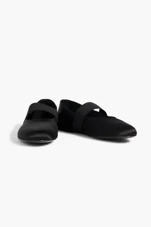 Co Satin Ballet Flats - Black