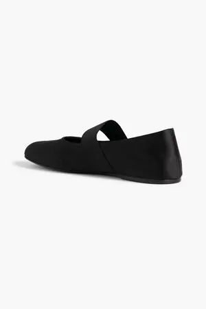 Co Satin Ballet Flats - Black