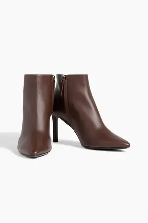 Co Name Leather Ankle Boots - Brown