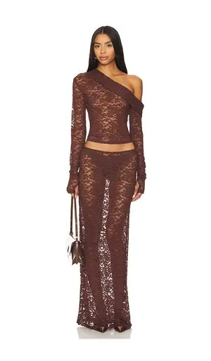 Lioness Black Swan Off Shoulder Lace Top