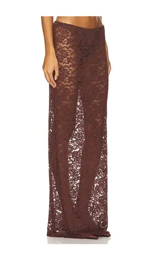 Lioness Black Swan Lace Maxi Skirt
