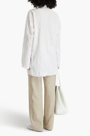 RÓHE Frayed Crinkled Poplin Shirt