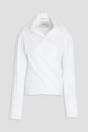 RÓHE Cotton-poplin Wrap Blouse