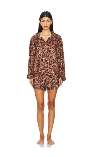 Free People X Intimately Fp Early Morning Sleep Set In In Brown - Natural Combo