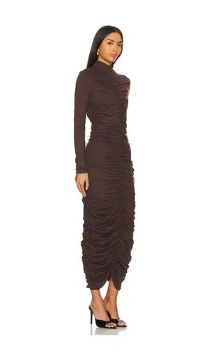 Susana Monaco Gathered Long Sleeve Dress