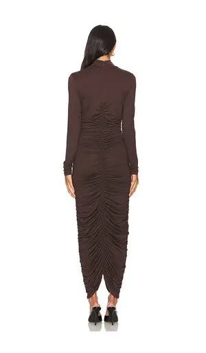 Susana Monaco Gathered Long Sleeve Dress