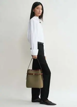 TOTEME Belted Canvas Bucket Bag