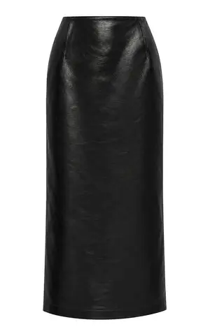 Gabriela Hearst Manuela Leather Midi Skirt