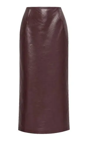 GABRIELA HEARST Manuela Leather Midi Skirt
