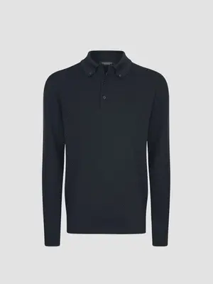 Stefano Ricci Three-button Polo Shirt - Dark Blue