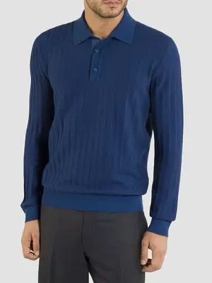 Stefano Ricci Three-button Polo Shirt - Navy