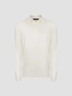 Stefano Ricci Silk Three-button Polo Shirt - Creme