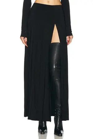 Norma Kamali For Pleated Long Skirt
