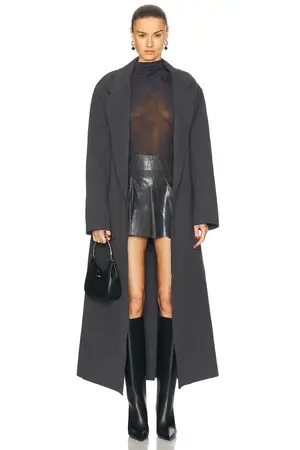 Norma Kamali Oversized Double Breasted Coat