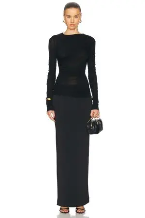 AGOLDE Tania Twist Tee - Black