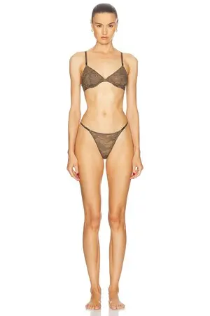 DIESEL® X Savage Fenty Rihanna Plunge Bra In Olive - Brown