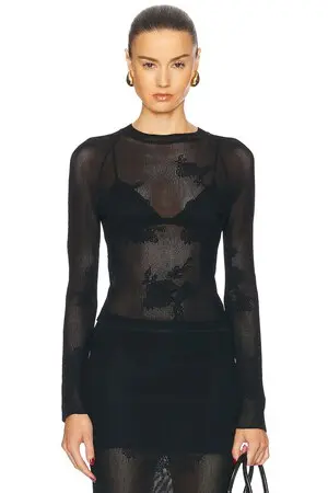 Fleur Du Mal Lace T-shirts For Women