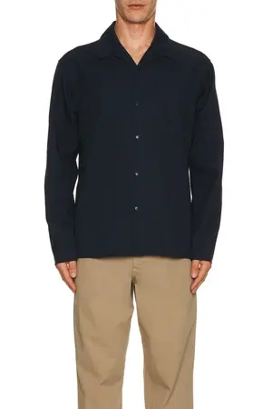 Norse Projects Carsten Solotex Twill Shirt In Navy