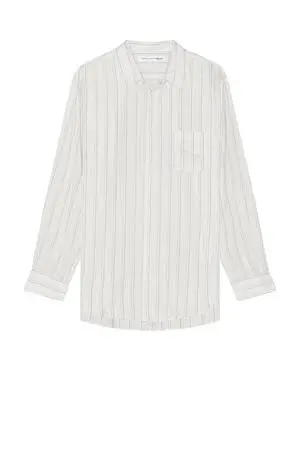 Comme Des Garçons Comme Des Garcons Shirt Yarn Dyed Cupra Stripe Shirt In Blue Stripe 2