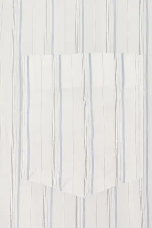 Comme Des Garçons Yarn Dyed Cupra Stripe Shirt In White
