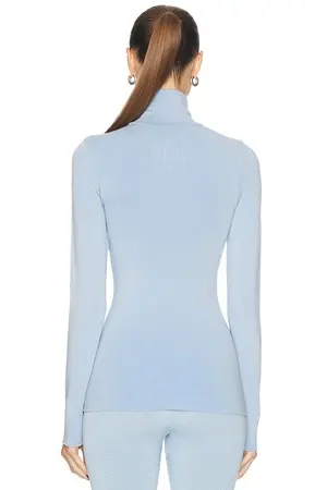 Perfect Moment Thermal Roll Neck Top - Bluebird Blue