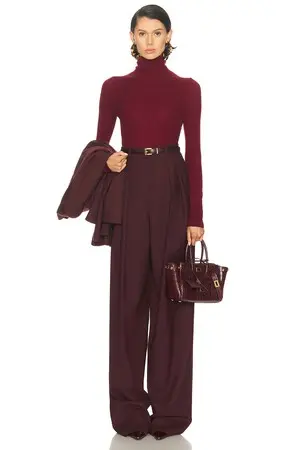 Enza Costa Silk Layering Turtleneck Top
