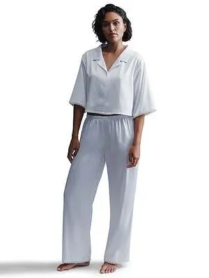 Victoria's Secret Bluebella Pearl Luxury Satin Trouser - White,ivory