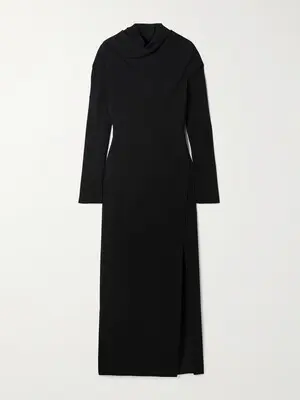 Versace Draped Crepe Gown