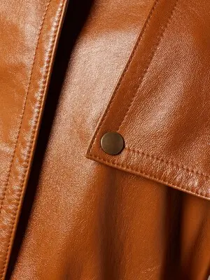 Chloé Cape-effect Belted Leather Jacket