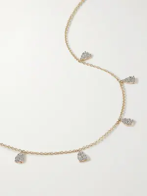 STONE AND STRAND Petal Diamond Necklace - Gold