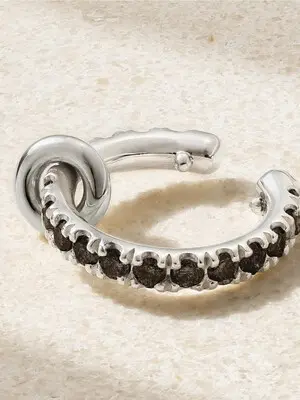 SPINELLI KILCOLLIN Sterling Diamond Ear Cuff - Black