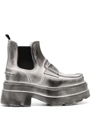 Alexander Wang Carter Panelled Leather Ankle Boots - Grey
