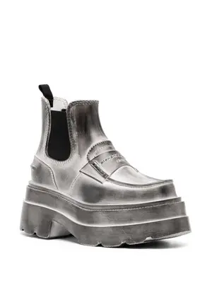 Alexander Wang Carter Panelled Leather Ankle Boots - Grey