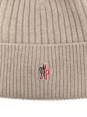 Moncler Cashmere Beanie With Pompom - Neutrals