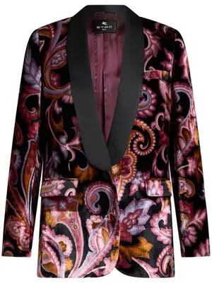 Etro Velvet Jacquard Blazer - Pink