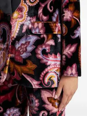 Etro Velvet Jacquard Blazer - Pink