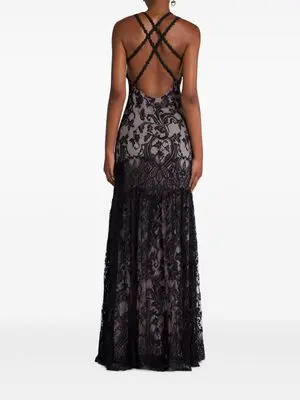 Etro Yarn-dyed Lace Maxi Dress