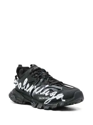 Balenciaga Track Signature Sneakers - Black