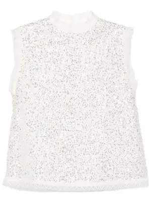 Shiatzy Chen Libre Collection Sequin Top - Grey