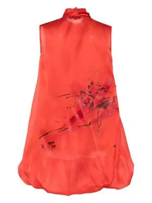 Shiatzy Chen Floral Print Vest - Red