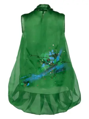 Shiatzy Chen Floral Print Vest - Green